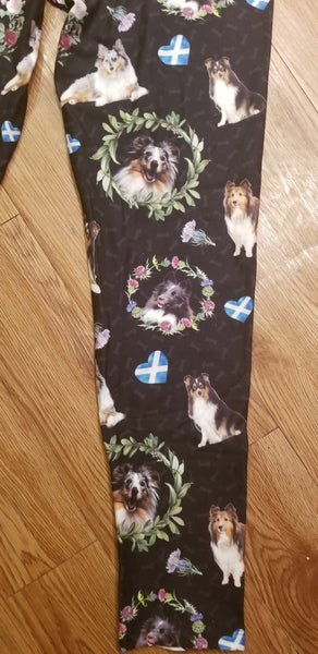 Sheltie Shetland Sheepdog Breed Ladies Leggings Perfect for Agility